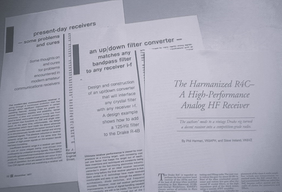 R-4C 受信機を改造してより高性能化する事に関する雑誌の記事です。